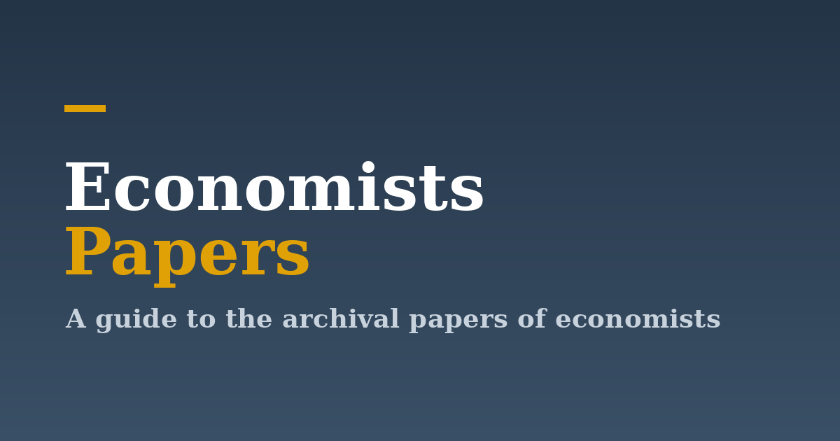 Singer, Hans 1910-2006 | Economists Papers
